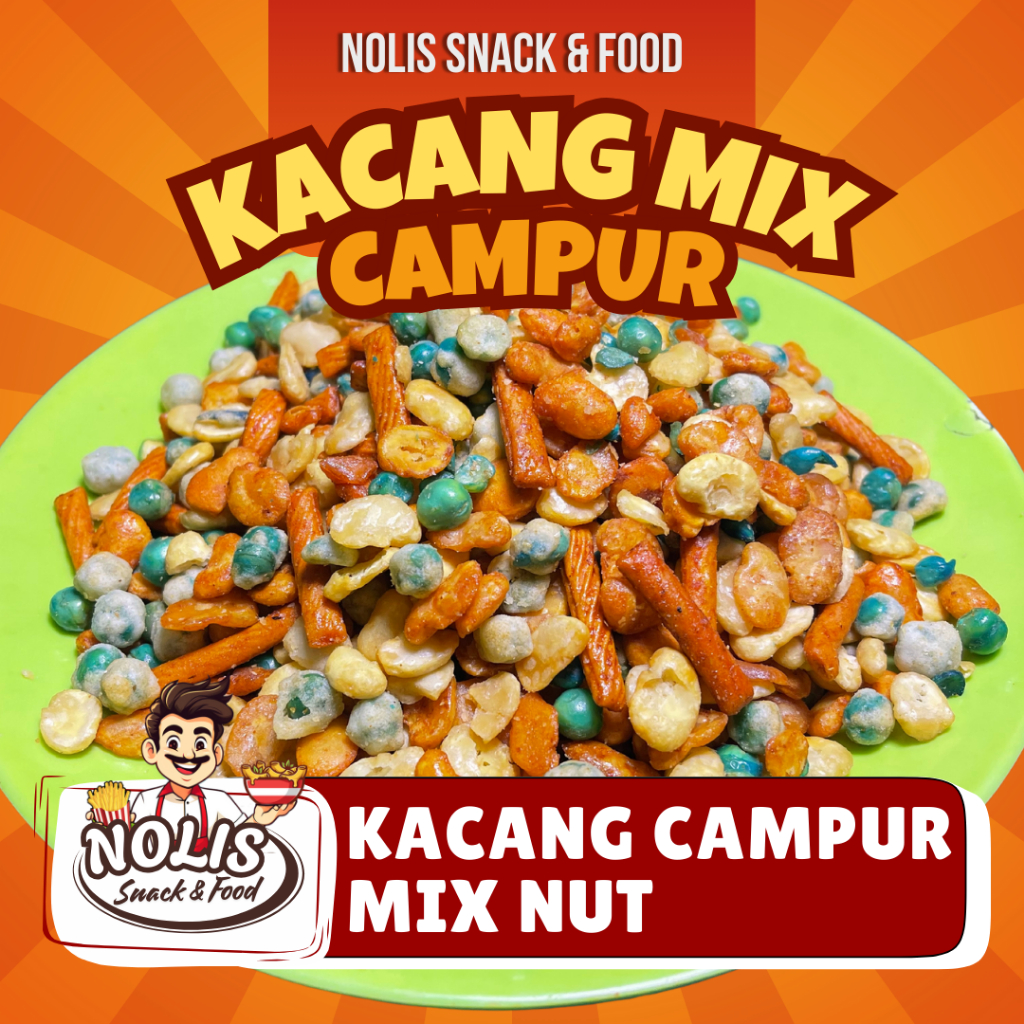 Jual KACANG MIX CAMPUR NUTS [NOLIS SNACK & FOOD] Kacang Koro/kacang ...
