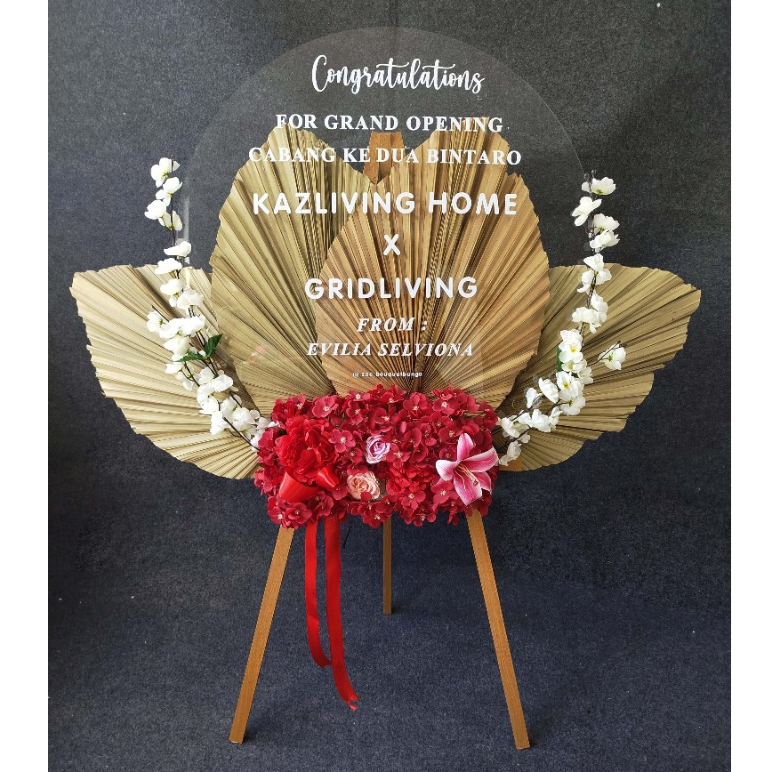 Jual Flower Board Acrylic | Karangan Bunga Papan Akrilik minimalis ...