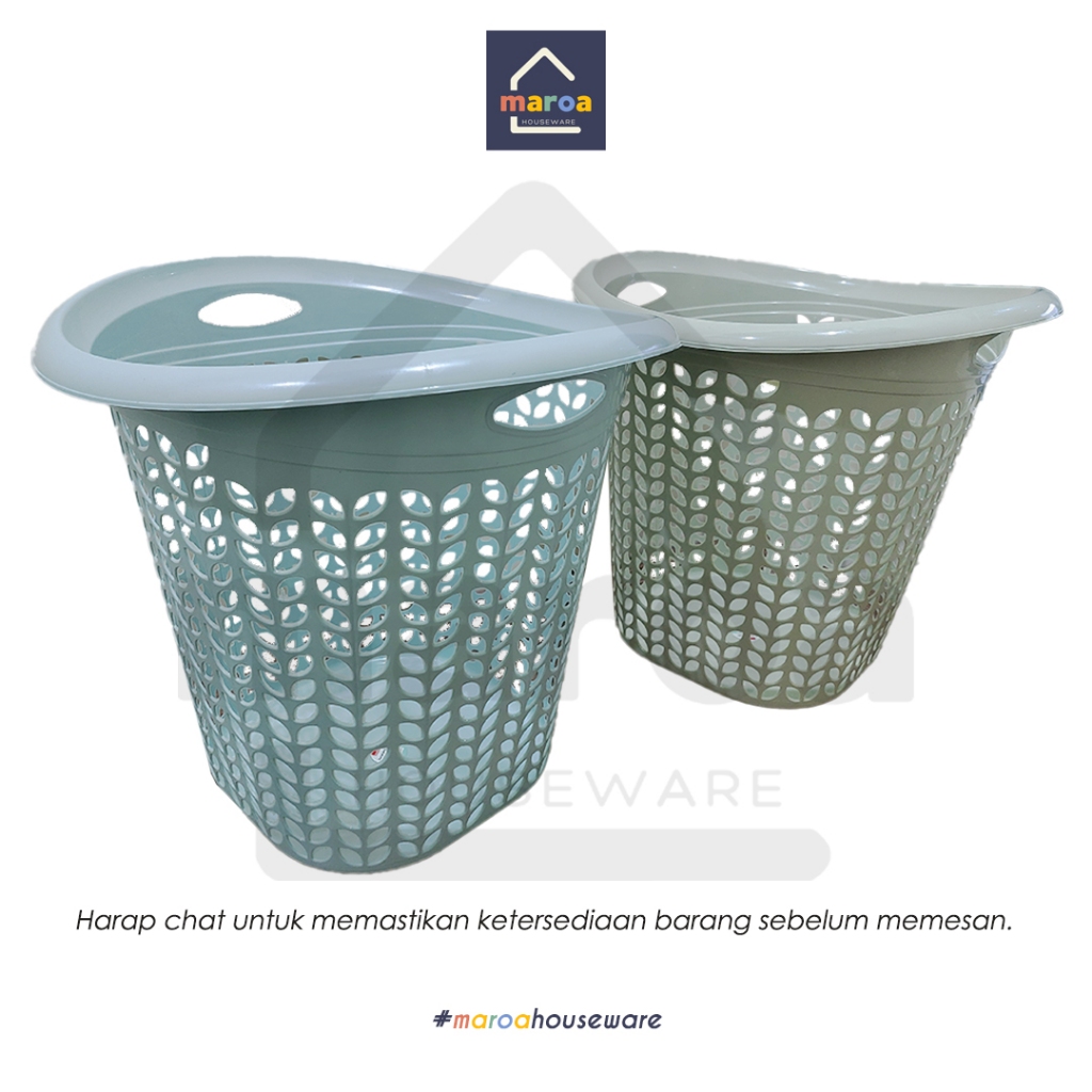 Jual Keranjang Baju Pakaian Cucian Plastik Laundry Basket Tinggi Red ...