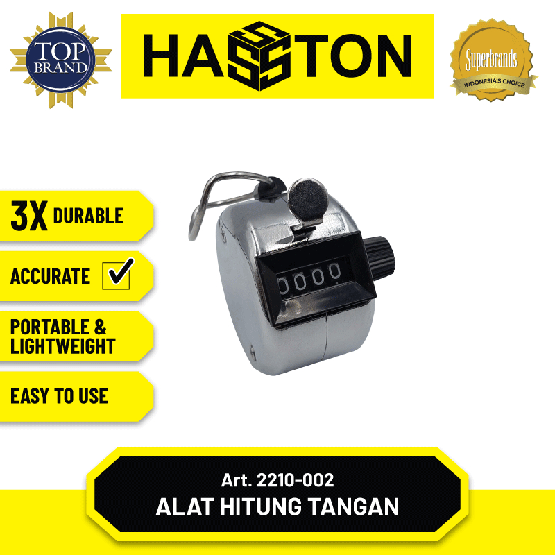 Jual Hasston Alat Hitung Tangan 4 Digit / Hand Tally Counter (2210-002 ...