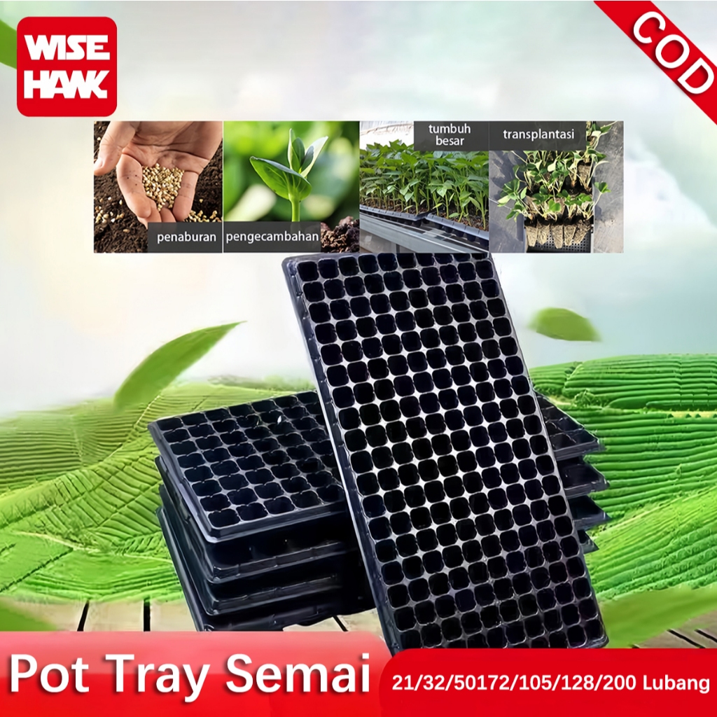 Jual Pot Tray Semai 21/32/50/72/105/128/200 Lubang 10/20/30Pcs Potray ...