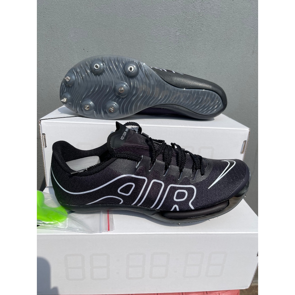 Jual SEPATU SPIKE RUNNING MAXFLY MORE UPTEMPO BLACK | Shopee Indonesia