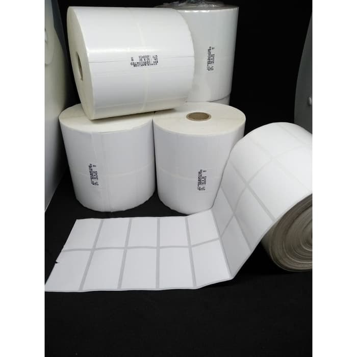 Jual Kertas Stiker Semicoat 50x30 2 Line isi 4000 pc Core 3 inch Label ...