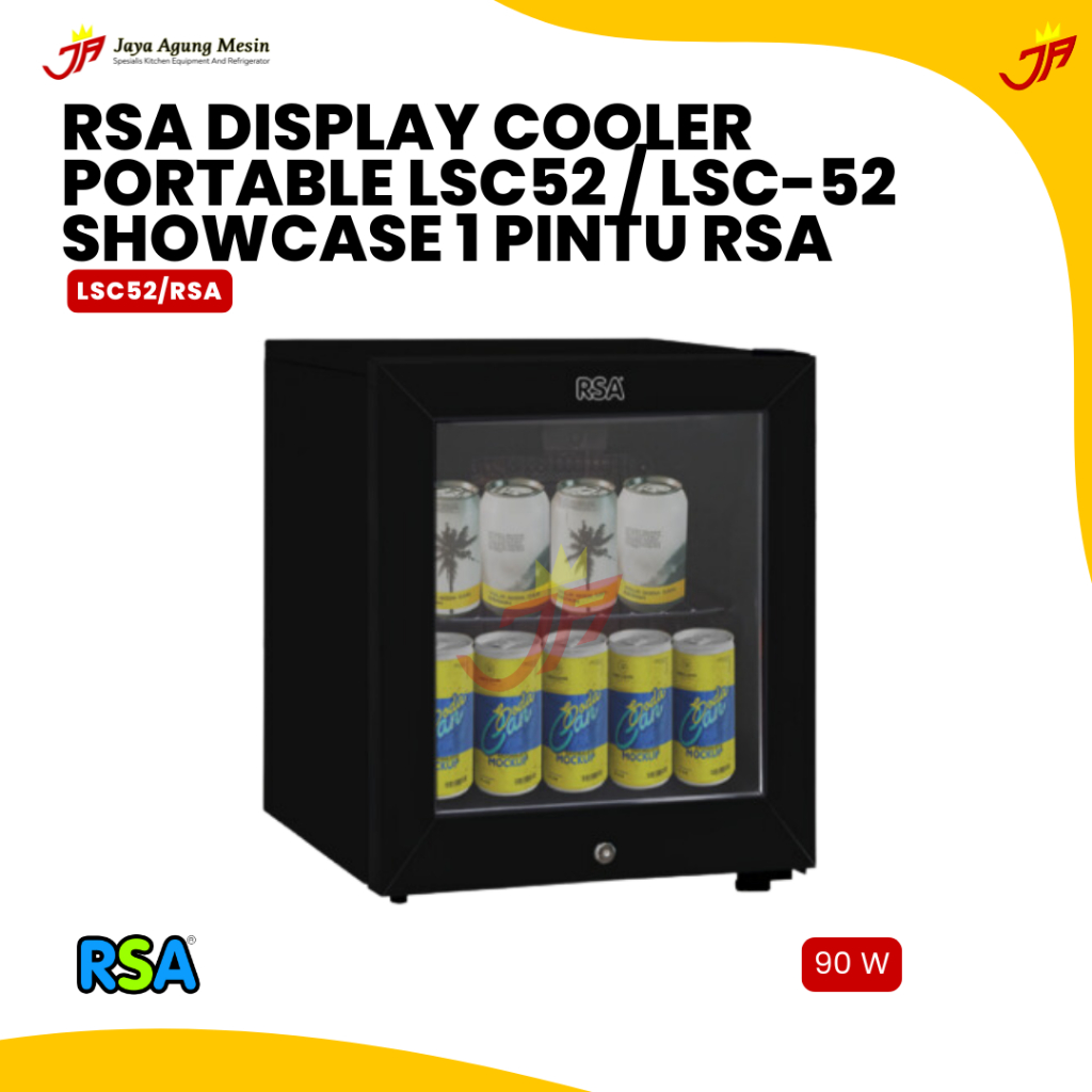 Jual RSA Display Cooler portable LSC52 / LSC-52 Showcase 1 Pintu RSA ...