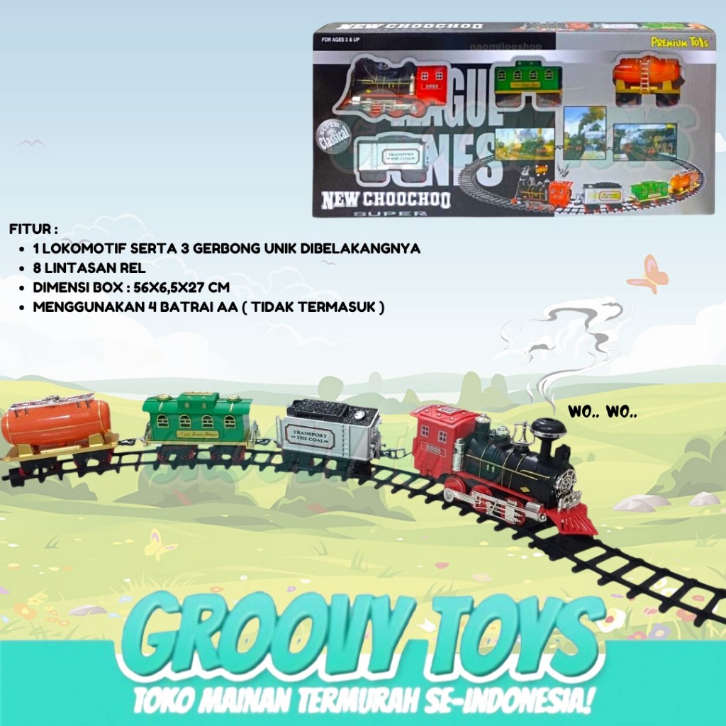 Jual MAINAN KERETA API ASAP LOCOMOTIVE CHOCHO SUPER TRAIN | Shopee ...