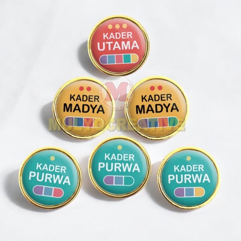 Jual Pin Kader Posyandu Puskesmas Model Bulat Premium Jarum Peniti ...