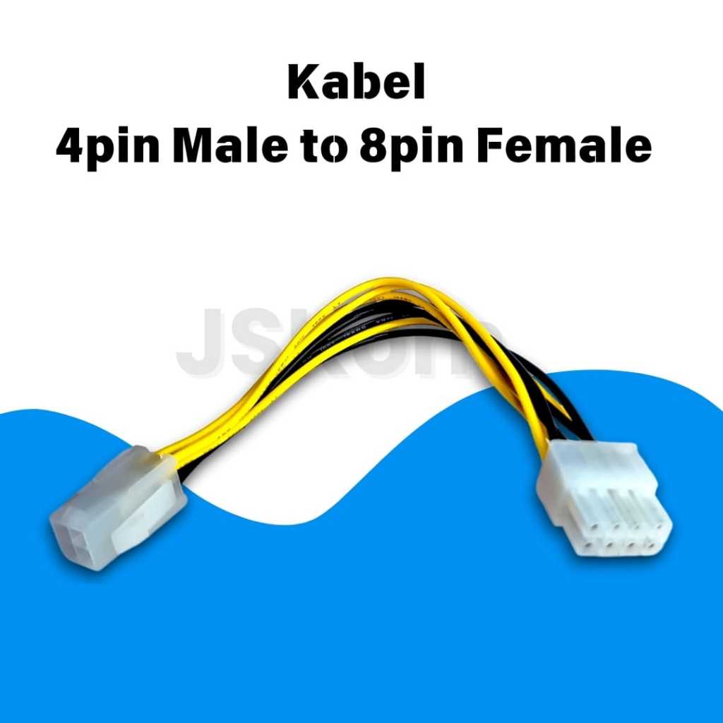 Jual Kabel Power ATX 4 Pin Male to 8 Pin Female | Shopee Indonesia