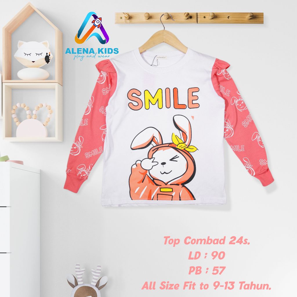 Jual alenakids-Atasan Crewneck Oblong Anak Ukuran Tanggung Usia 9-13 ...