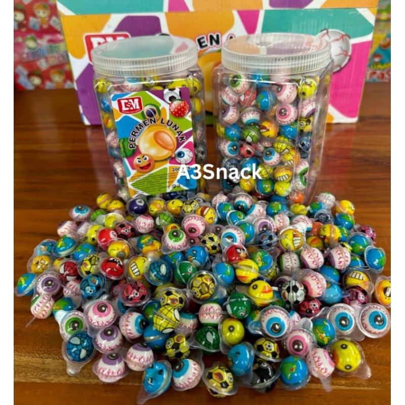 Jual DSM permen lunak mini rasa buah buahan 1 toples isi 200 pcs ...