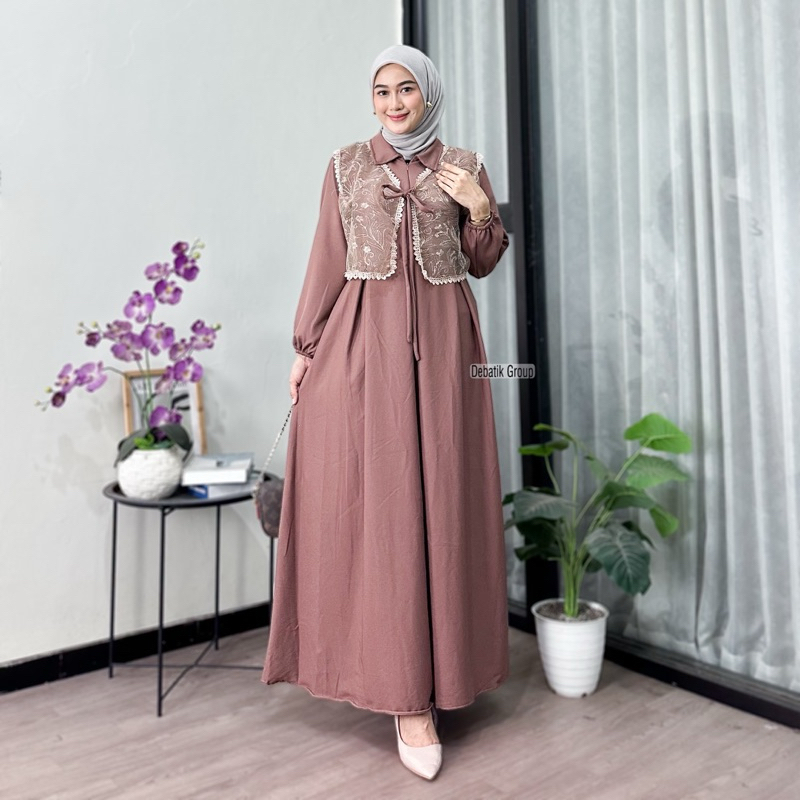 Jual Batik Official - Kinnar Gamis pesta mewah elegan gamis lebaran 2025 model dress korean ...