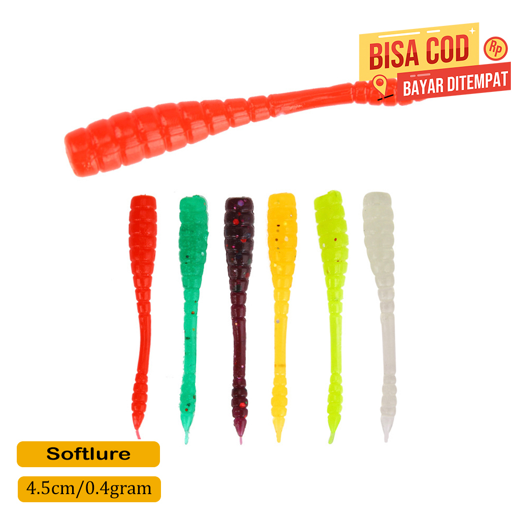 Jual Umpan Pancing Softlure Ajing Lure Ultralight Glow in The Dark isi ...