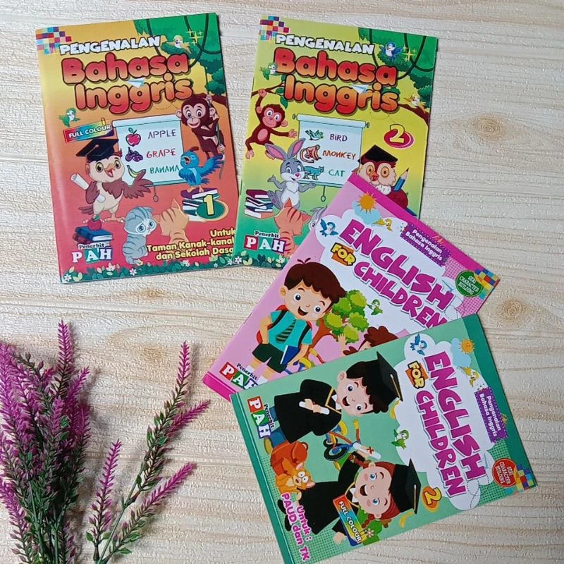 Jual Buku belajar bahasa inggris & matematika dasar PAUD/TK/SD full color murah | Shopee Indonesia