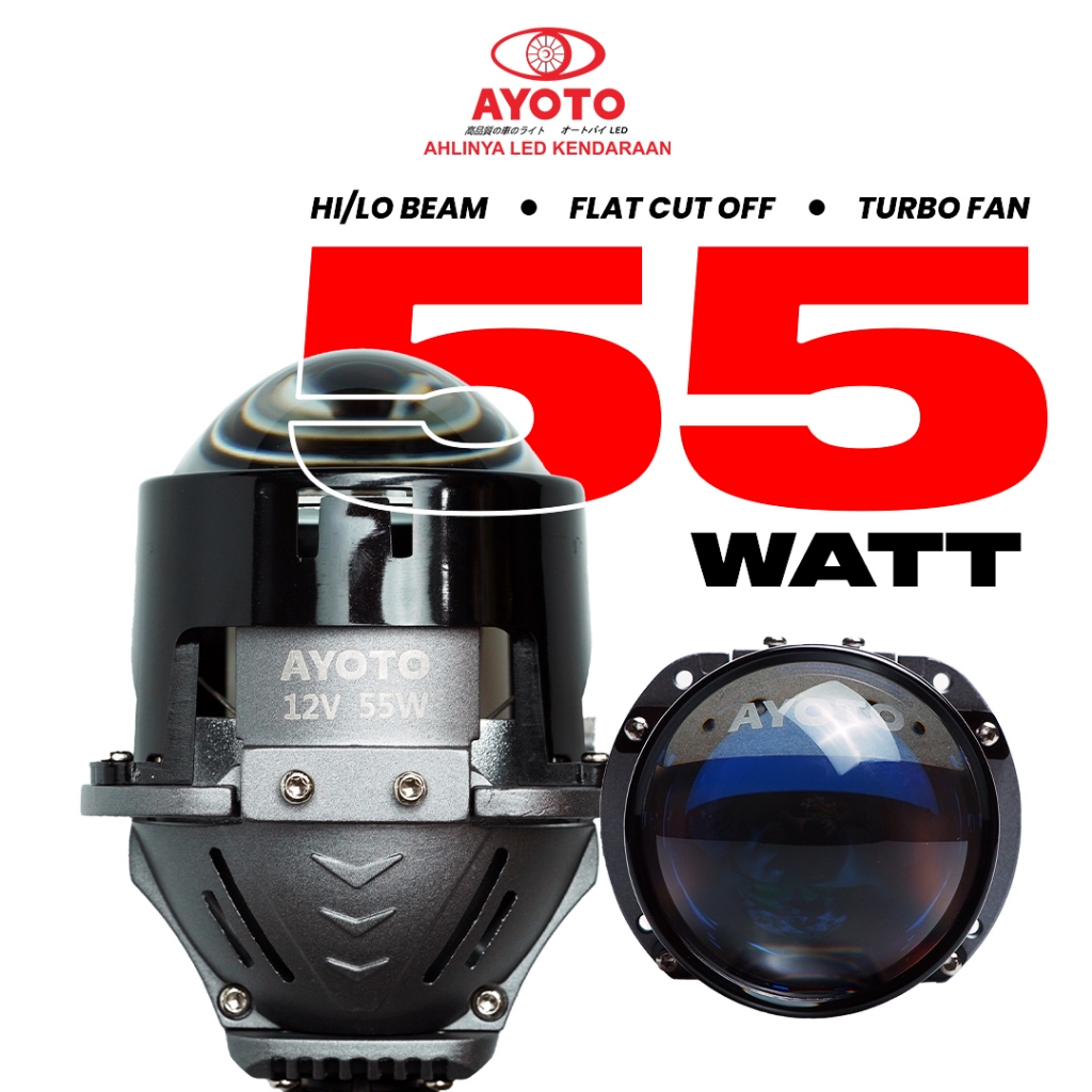 Jual NEW BILED AYOTO BL26 55 WATT CAHAYA TERANG HIGH LOW RELAY SHROUD ...