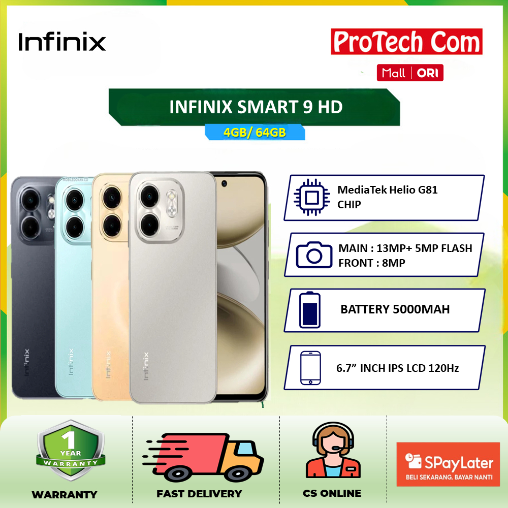 Jual Infinix Smart 9 | Infinix Smart 9 HD [4/64 GB] Garansi Resmi ...