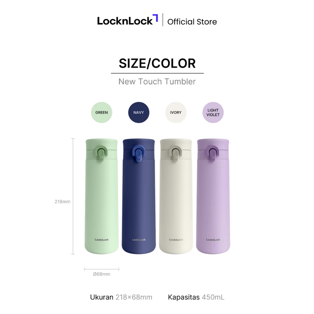 Jual LocknLock New Touch Tumbler 450ml | Shopee Indonesia