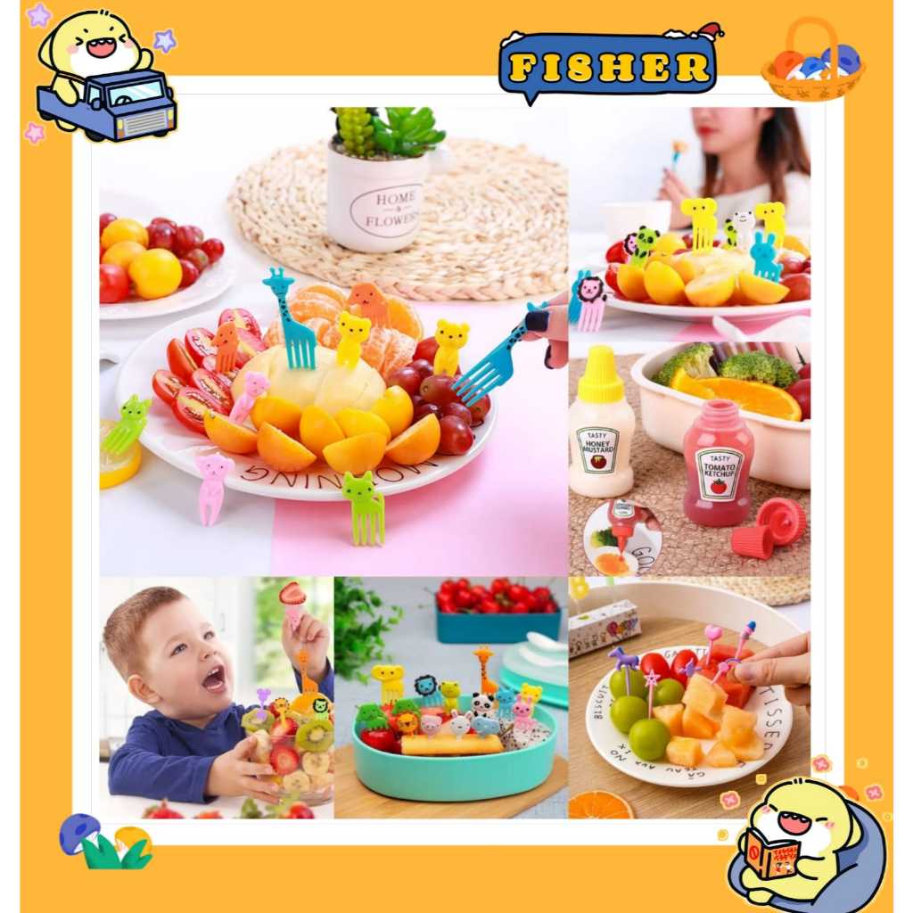 Jual [FISHER] Tusukan Bento dan Buah LUCU UNIK | Tusuk Bento Anak ...
