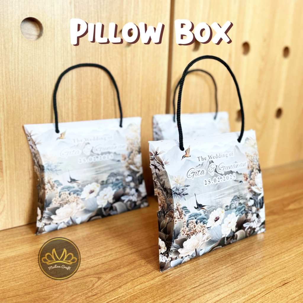 Jual Pillow Box Packaging | Extra packaging souvenir pernikahan unik ...