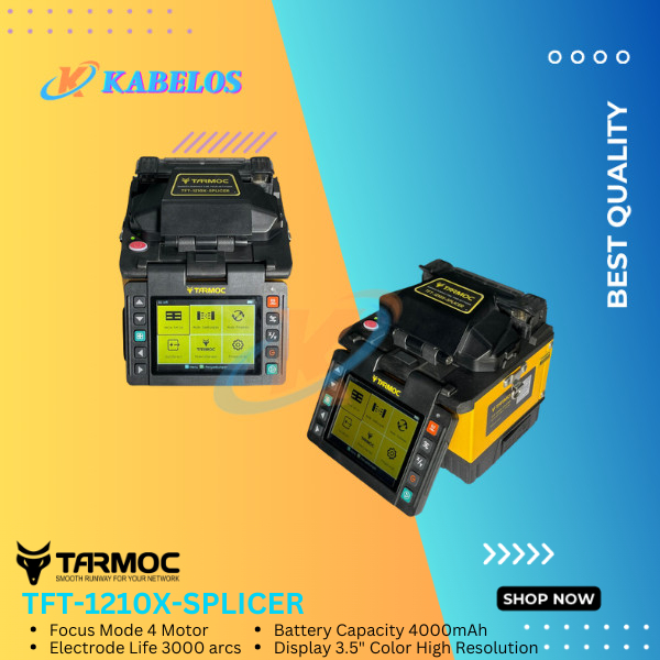 Jual Tarmoc TFT-1210X-SPLICER | 4 Motor Fiber Optic Fusion Splicer Alat ...