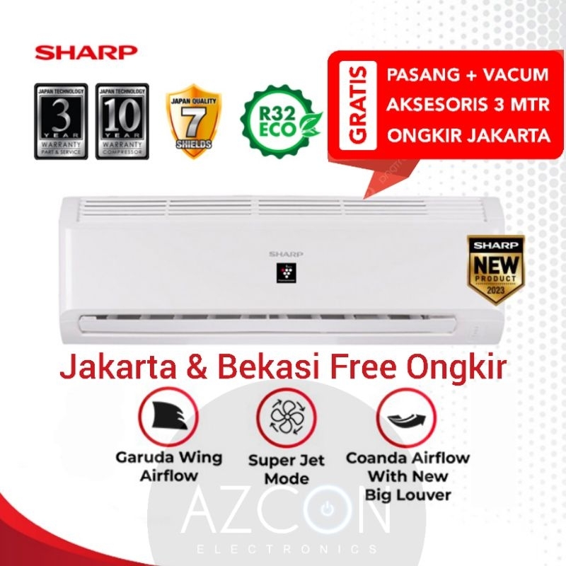 Jual +PASANG AC Sharp 1/2 PK Plasmacluster AH-AP5BMY NEW R32 | Shopee Indonesia