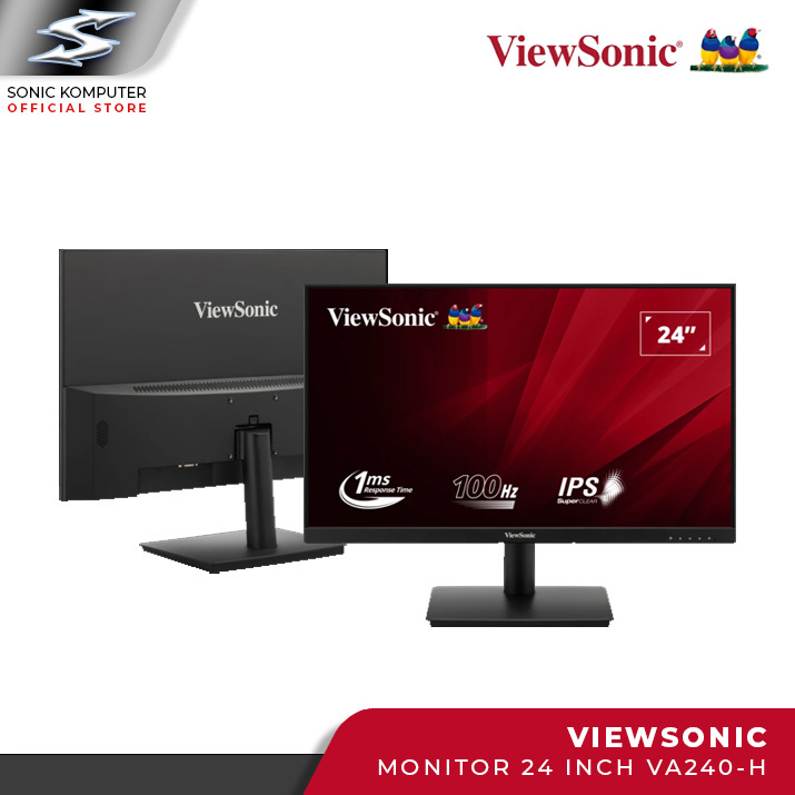 Jual Monitor 24 inch Viewsonic VA240-H 100Hz 1ms IPS | Shopee Indonesia