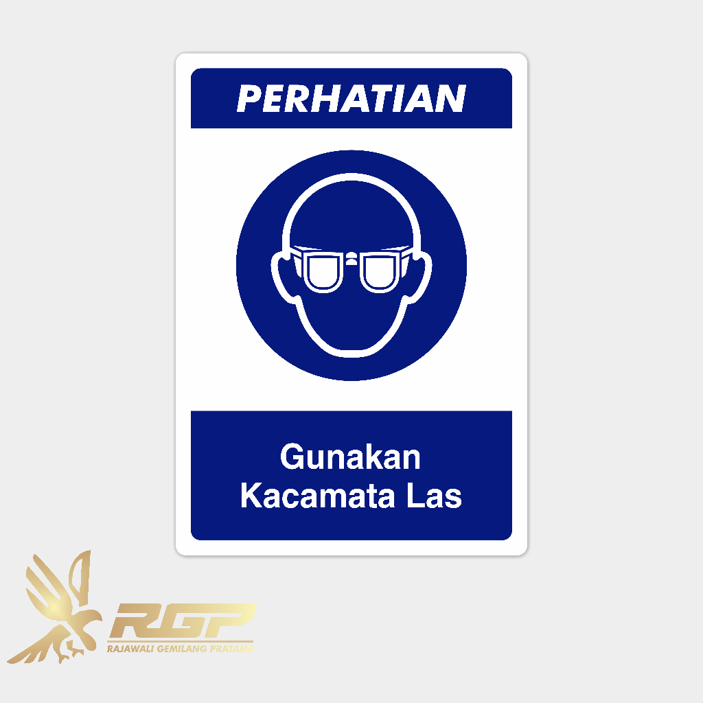 Jual Rambu APD Gunakan Kacamata Las - Plat Alumunium | Shopee Indonesia