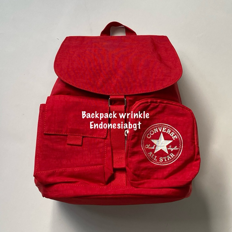 Jual Tas Converse Regular Women's Wrinkle Backpack Red Original ...