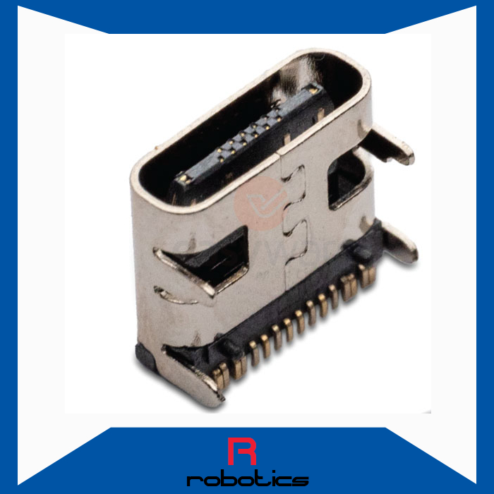 Jual Socket Type-C Female DIP SMT 16P USB-C 5A USB 3.1 Connector 16 Pin ...