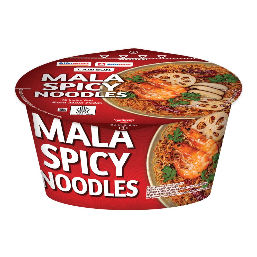Jual Nissin Mala Spicy Noodles Cup 80gram | Shopee Indonesia