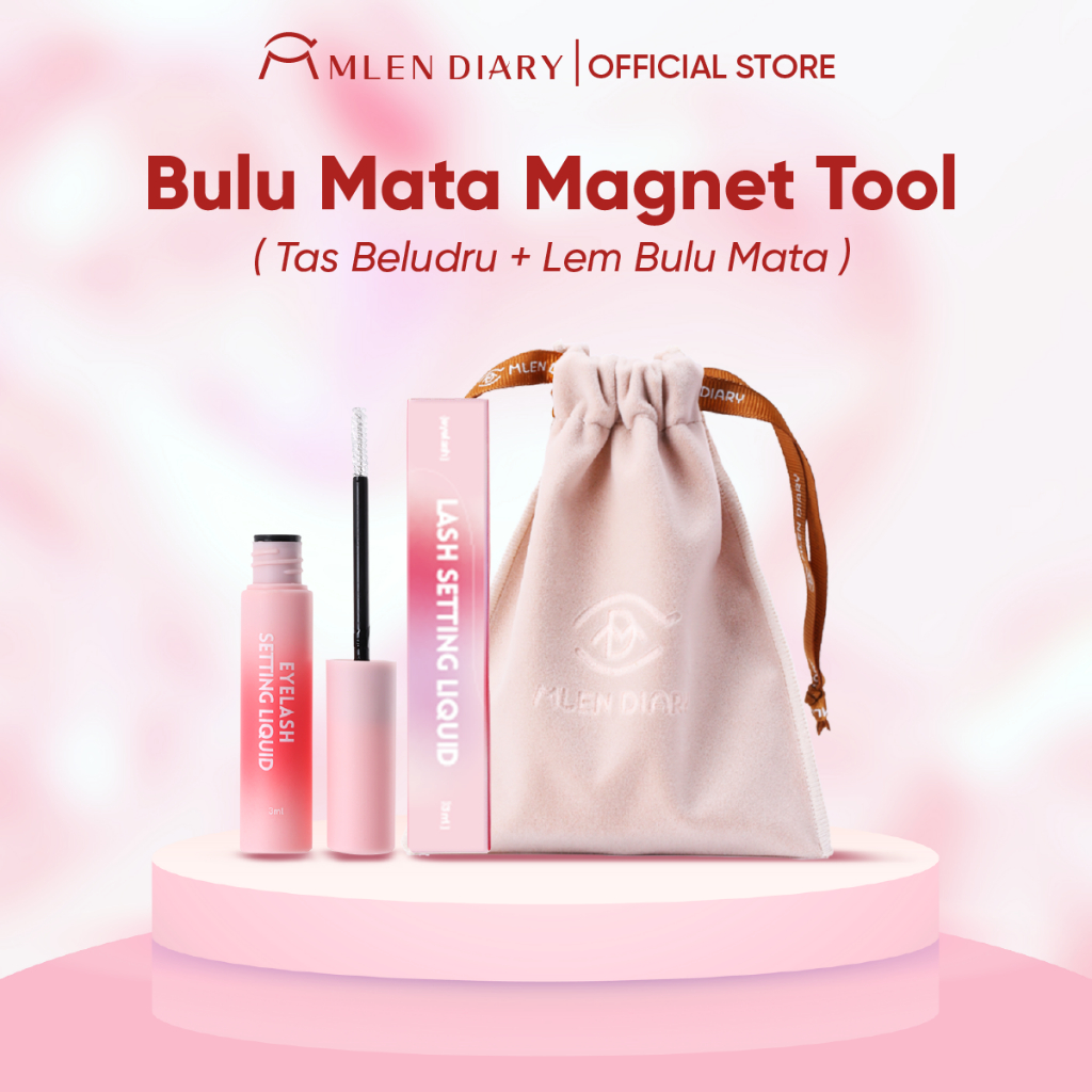 Jual Mlen Diary Bulu Mata Palsu bulu mata magnet , Bulu Mata Lem, Tas ...