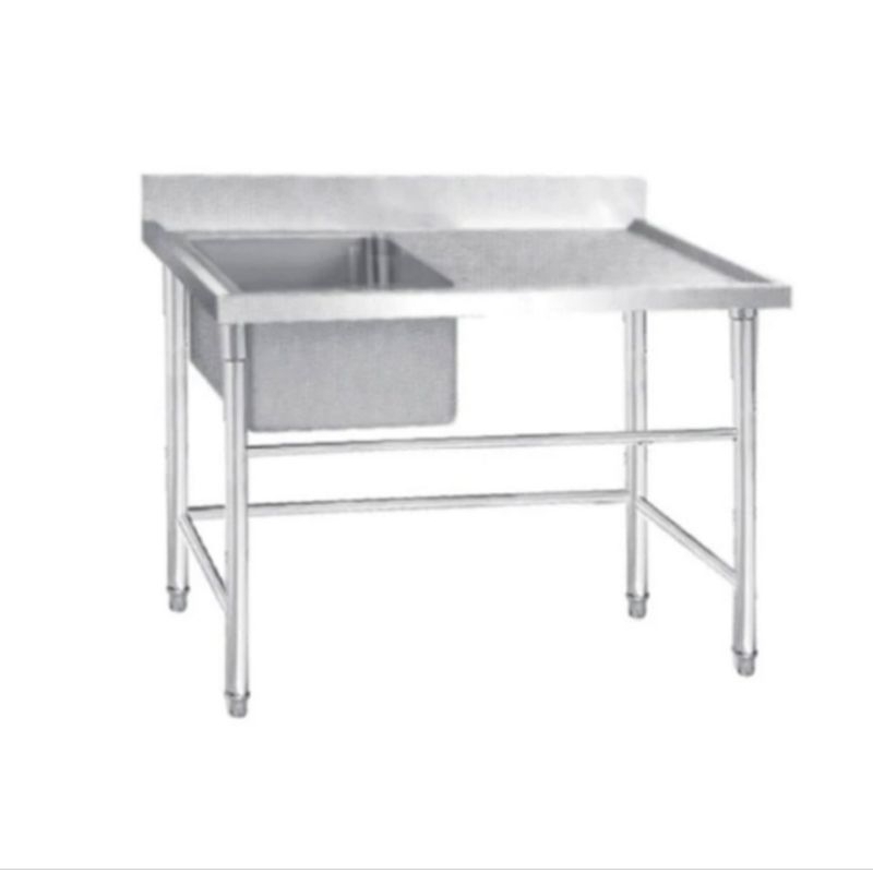 Jual RSN SST-1255 Custom Stainless Steel Single Kitchen Sink Table Meja ...