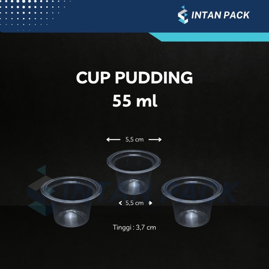 Jual Gelas Plastik Cup Pudding 55 ml Bening ( 50 pcs ) | Shopee Indonesia