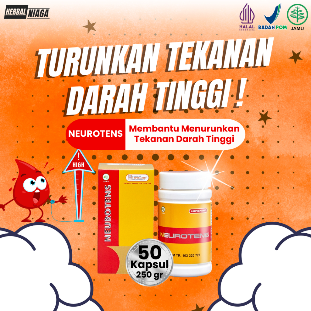 Jual Herbamed NEUROTENS - Obat Herbal Membantu Menurunkan Tekanan Darah ...