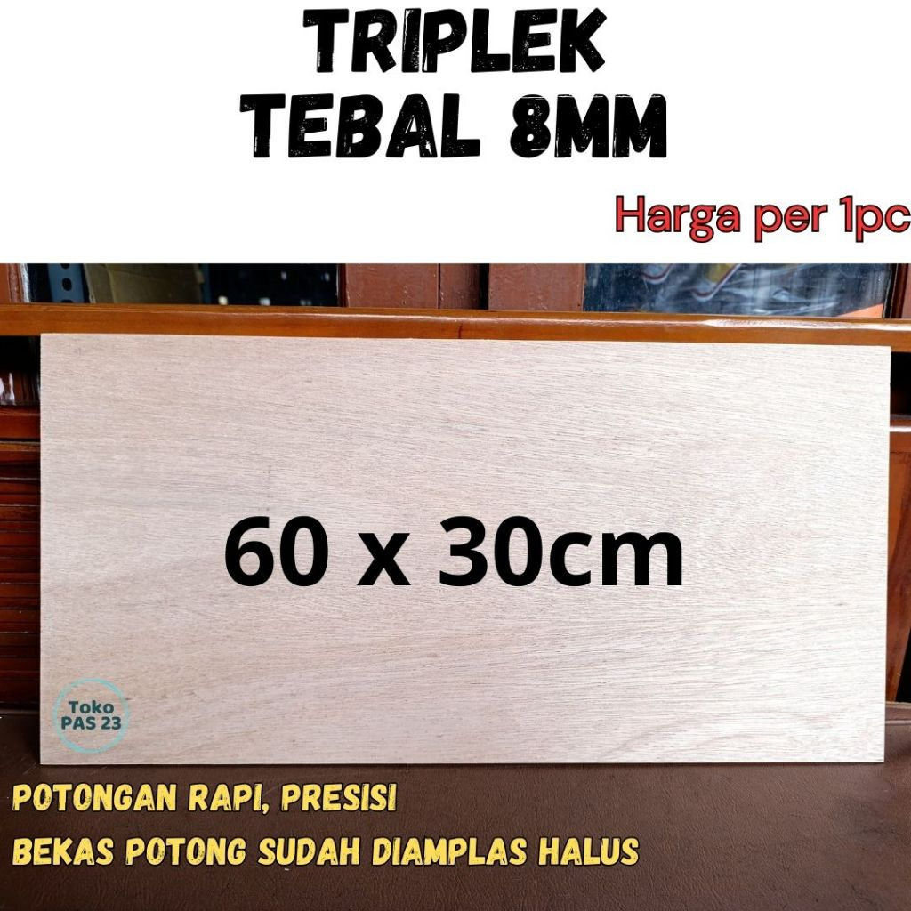 Jual TRIPLEK P60 L30 (cm) TEBAL 8mm MULTIPLEK PAPAN KAYU LAPIS PLYWOOD ...