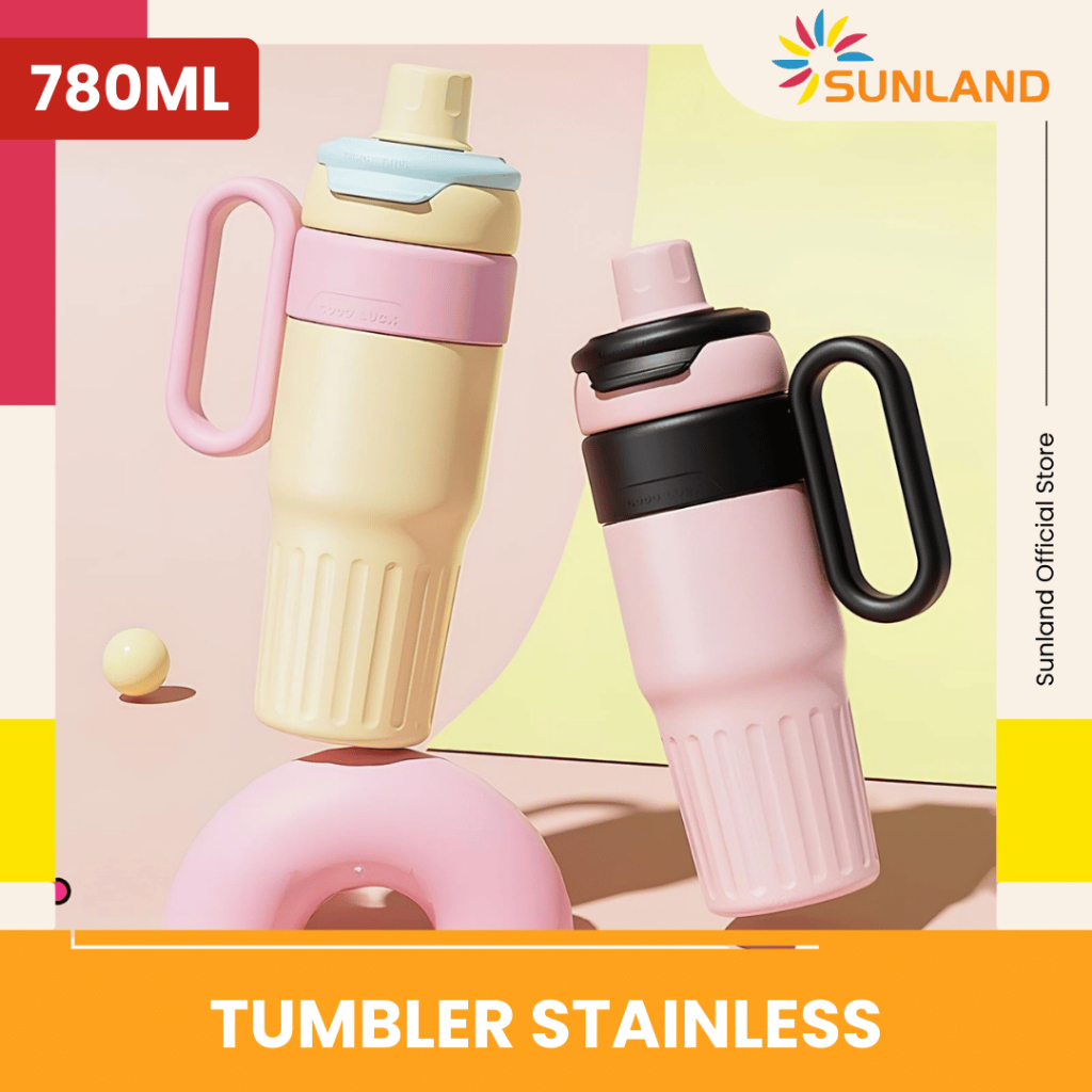 Jual SUNLAND Botol Minum Tumbler Aesthetic Stainless Steel 316 Tahan Panas Dingin Ukuran 780Ml ...