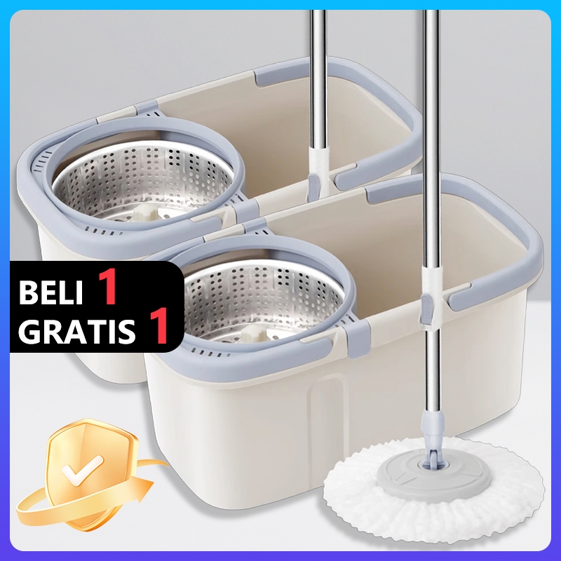 Jual XIENMIE Alat Pel Lantai Mop Dengan Rol Dengan Spin Mop Ultra Ember Pencuci Putar Alat Pel ...