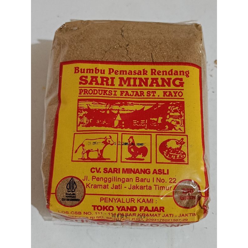 Jual sari minang bumbu masakan Padang rendang gule martabak | Shopee ...