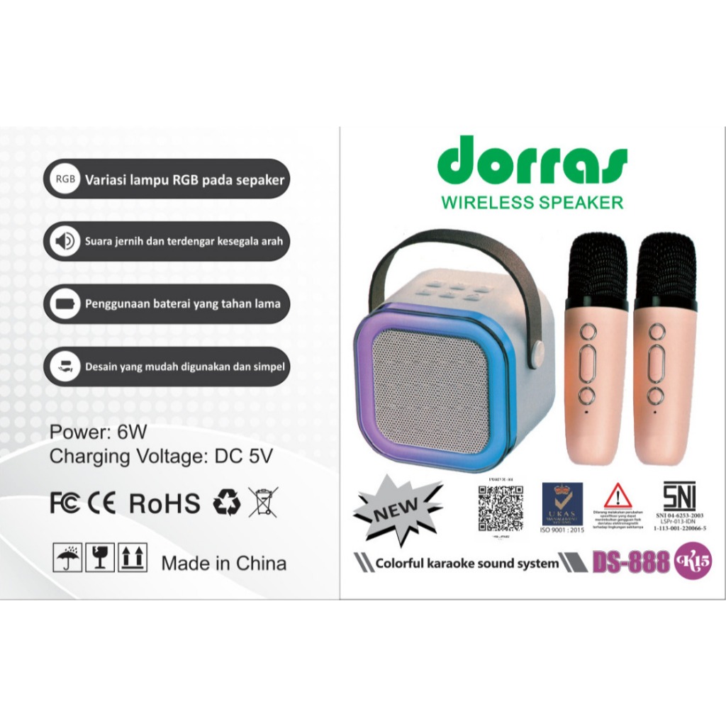 Jual Speaker Bluetooth Mini Mic 2 Portabel Microphone Karaoke Rumah ...