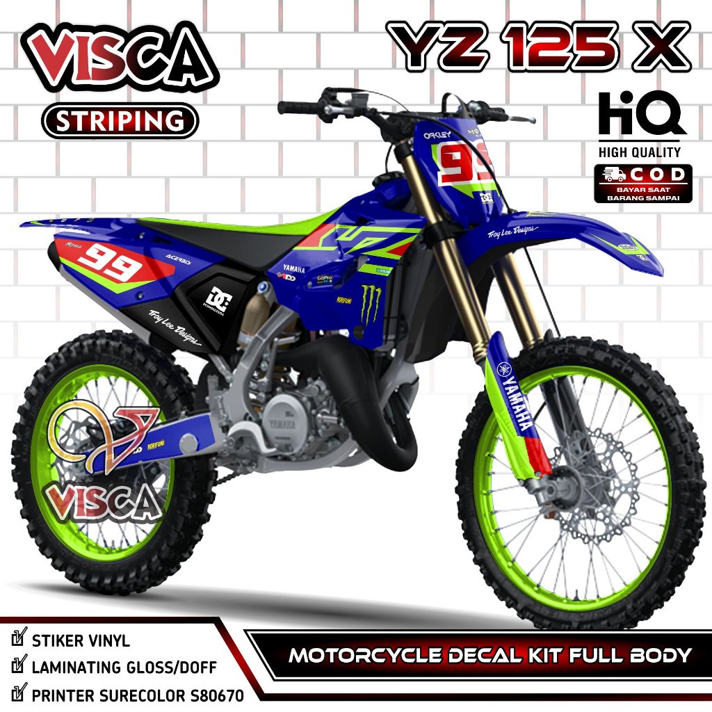 Jual Decal YZ 125 X 2022 Full Body - Stiker YZ 125X Fullbody - Dekal YZ 125 2022 - Striping YZ ...