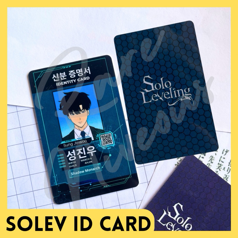 Jual Fanmerch ID CARD SOLO LEVELING anime Sung Jinwoo | Shopee Indonesia