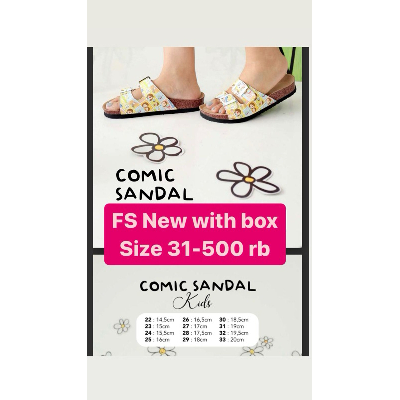 Jual its byeol sally piper Comic sandal | Shopee Indonesia