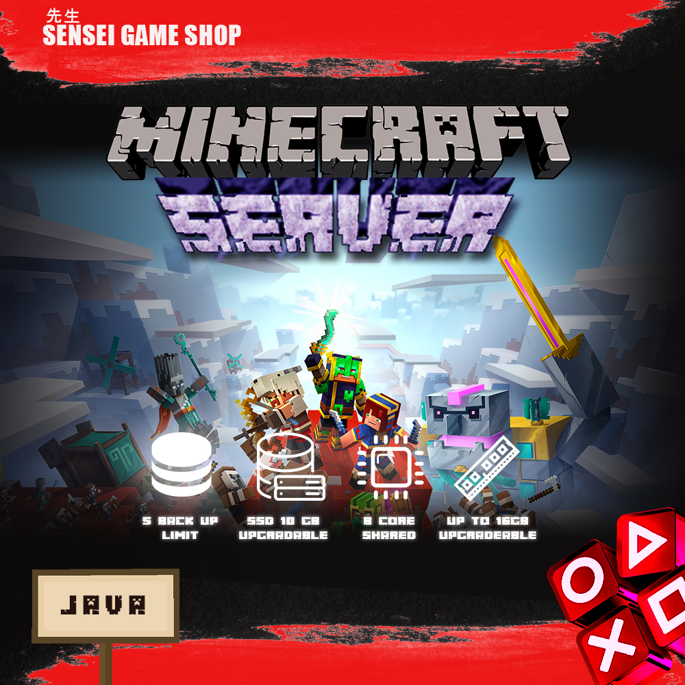 Jual MINECRAFT SERVER JAVA - Online 24 Jam Unlimited Member Bisa Plugin ...