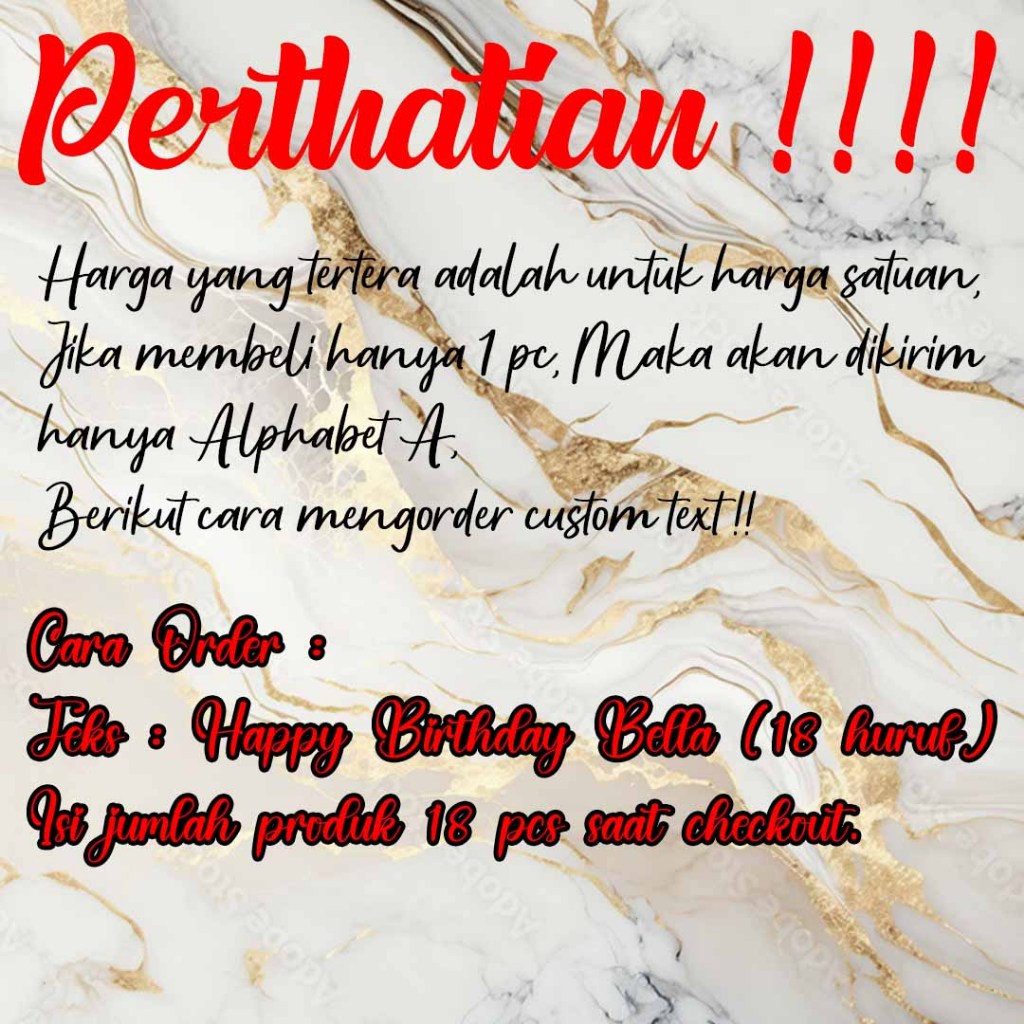 Jual Custom Name Banner huruf / Banner Lettering Custom / Text Backdrop ...