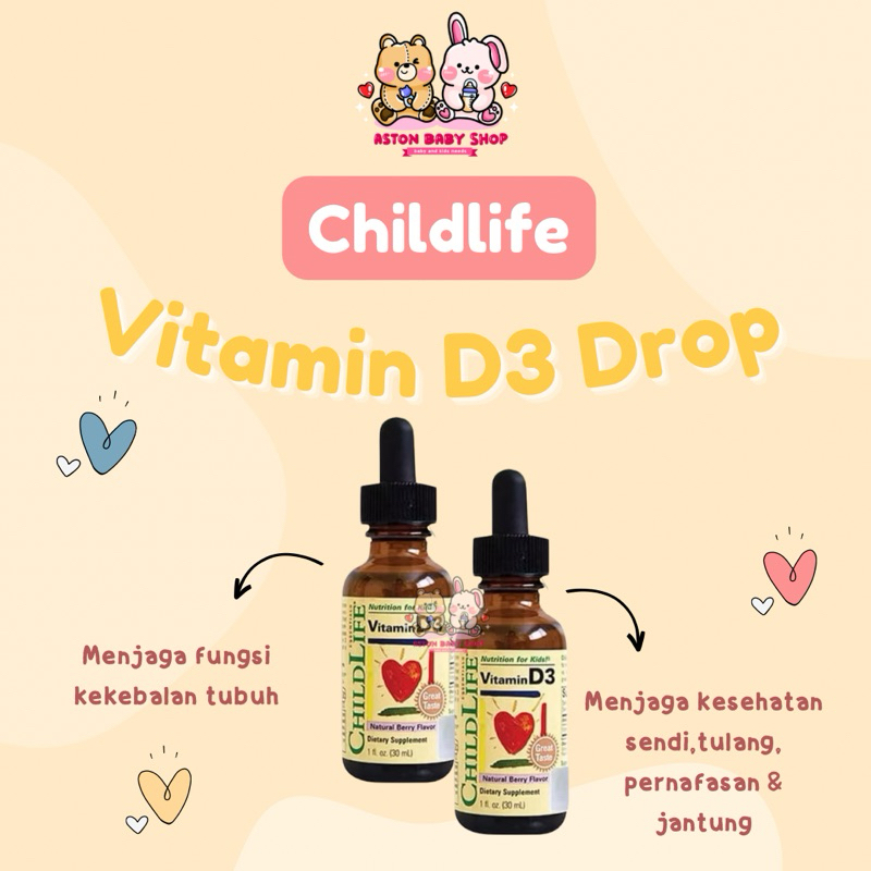 Jual Childlife Vitamin D3 Drop 30ml - Vitamin D3 Bayi & Anak / Vitamin ...