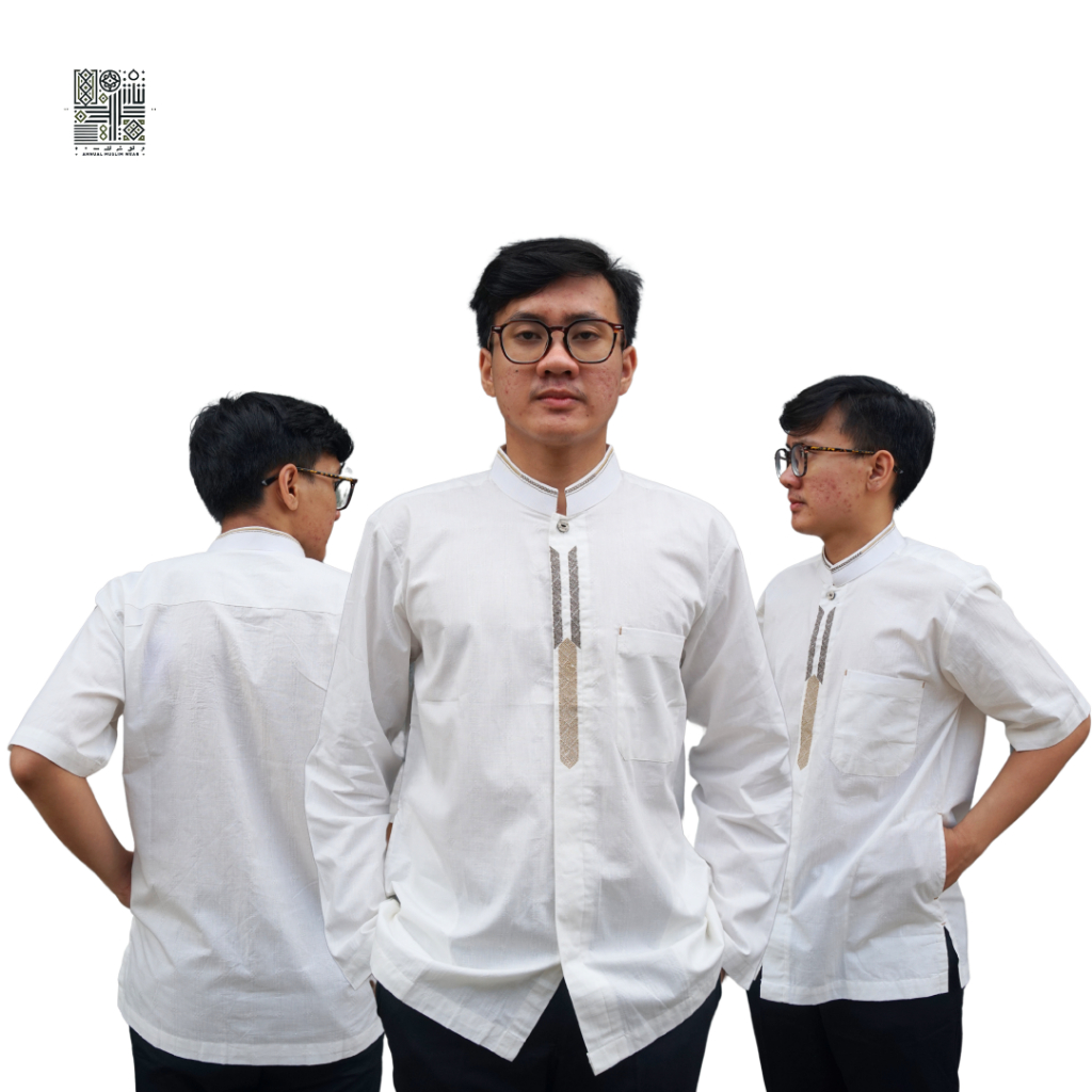 Jual Koko Muslim Pria Warna Putih Elegan untuk Acara Resmi dengan ...