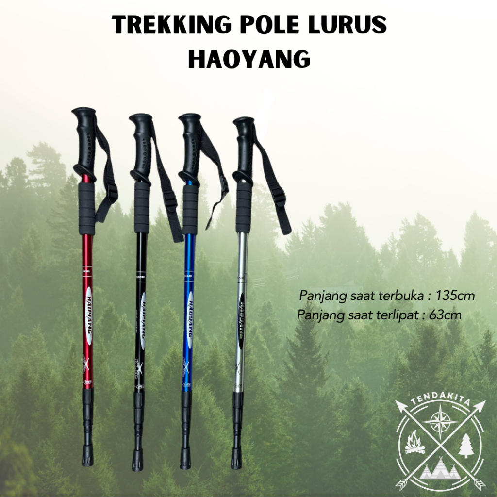 Jual -Trekking Pole Lurus Haoyang | Naturhike | Taffsport | Tongkat ...