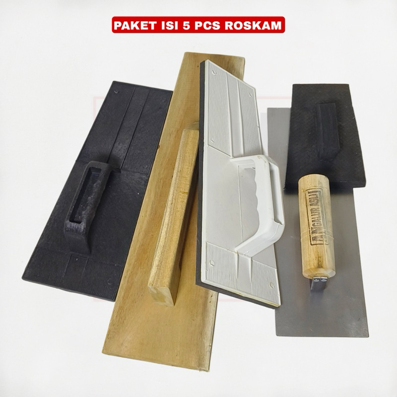Jual Paket Kombinasi 5 Model Roskam Acian Raskam Plester Semen | Shopee ...