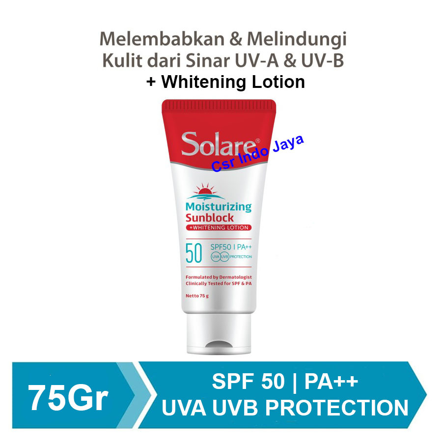 Jual Solare SPF 50 Sunblock - Tabir Surya Melindungi dan Mencerahkan ...