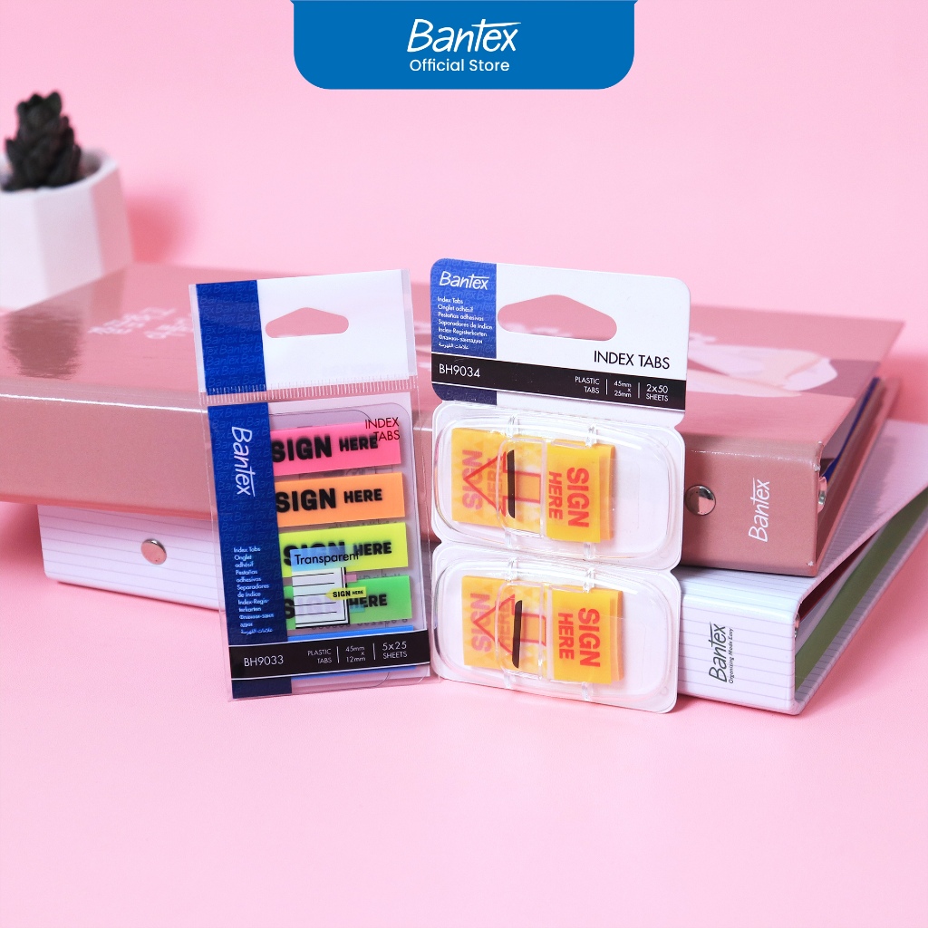 Jual Bantex Index Tab Plastik Sign Here Warna Warni BH90XX | Shopee ...