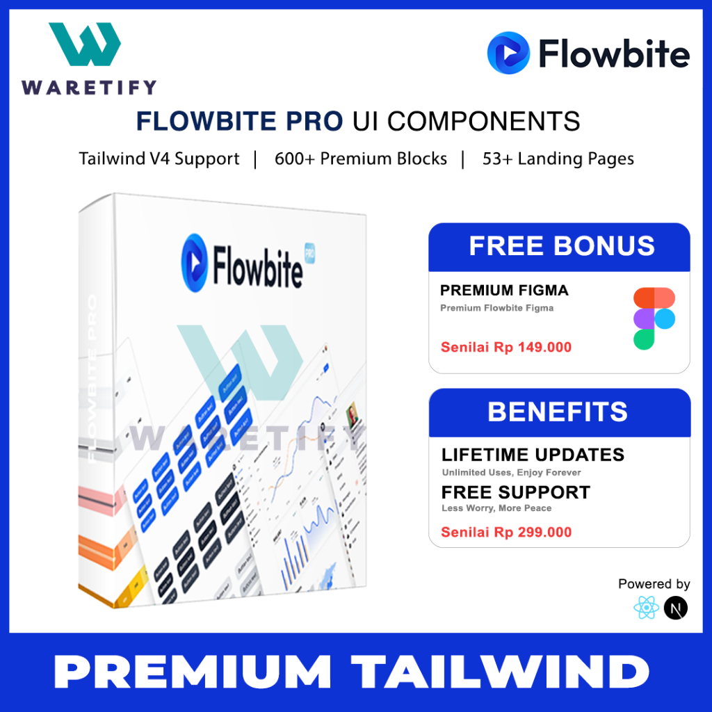 Jual Flowbite Pro Developer Edition CSS Tailwind v4 Original Free Update Versi Terbaru | Shopee ...