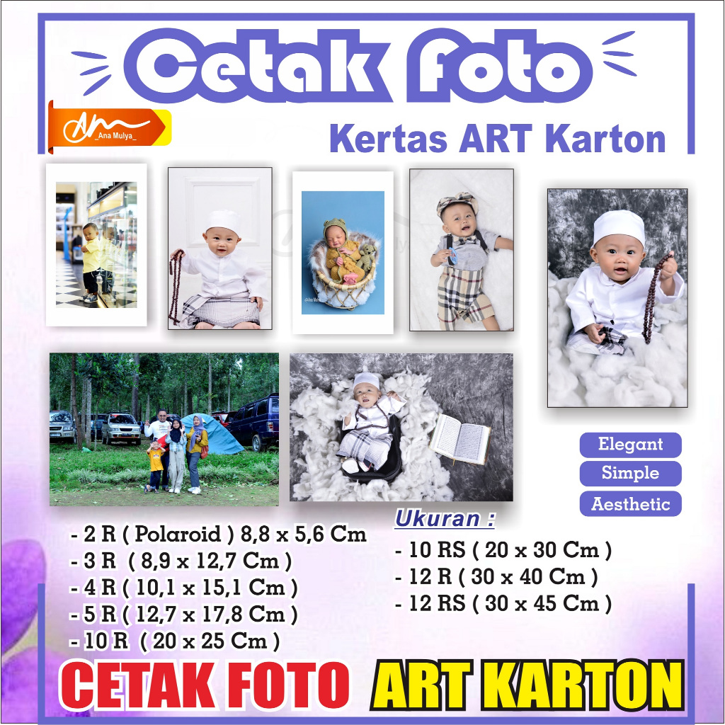 Jual CETAK FOTO ANA MULYA ART KARTON FOTO ANIMASI FOTO LIBURAN FOTO KELUARGA 2R,3R,4R,5R,10R,12R ...